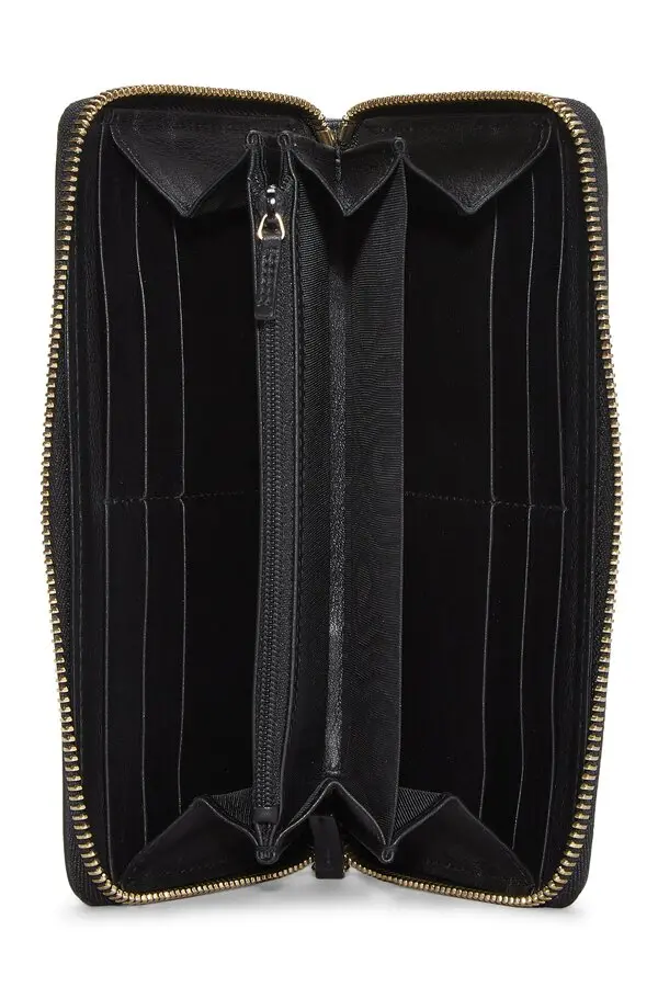 Gucci Ssima Britt Zip Around Wallet - Black