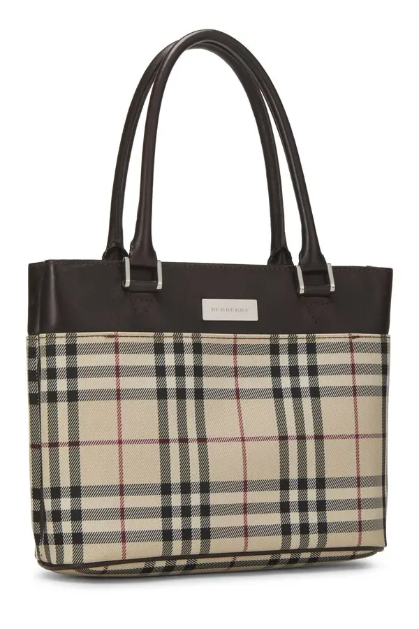 Burberry Check Nylon Handbag