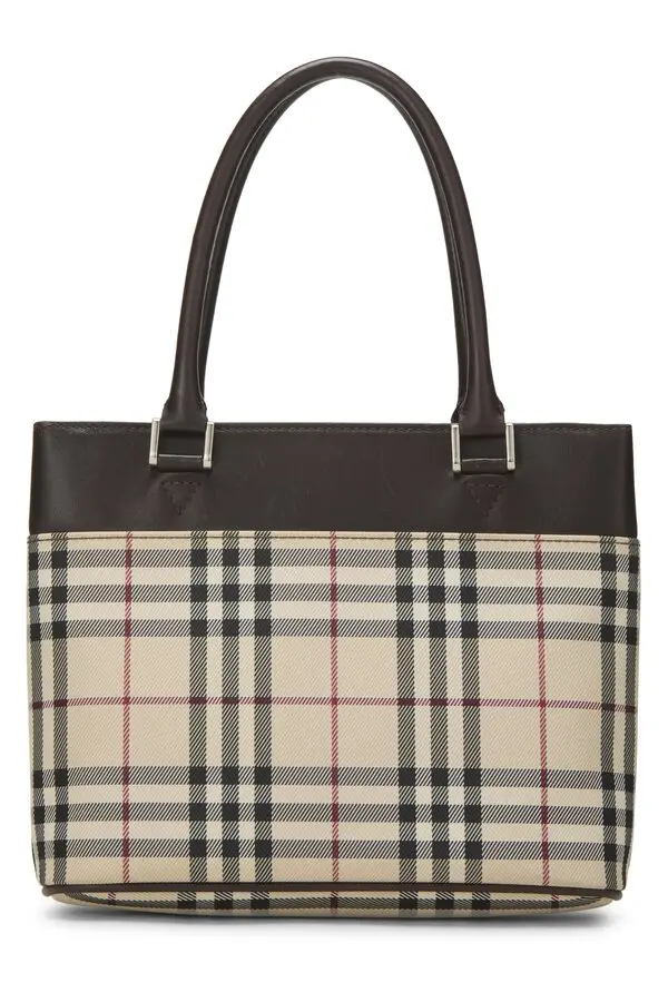 Burberry Check Nylon Handbag
