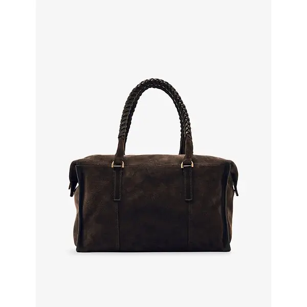 REISS Edie Suede Bowling Bag