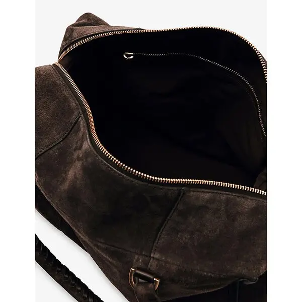 REISS Edie Suede Bowling Bag