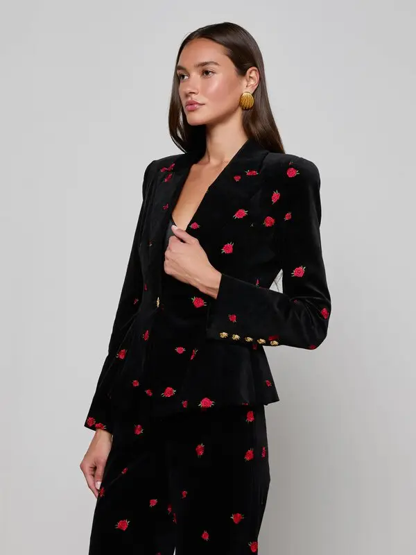 L'Agence Kaisley Velvet Blazer