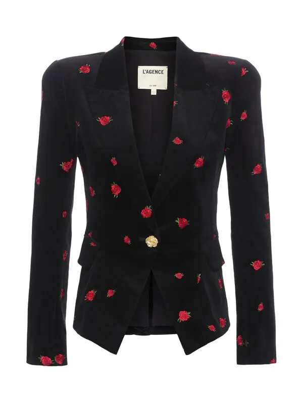 L'Agence Kaisley Velvet Blazer
