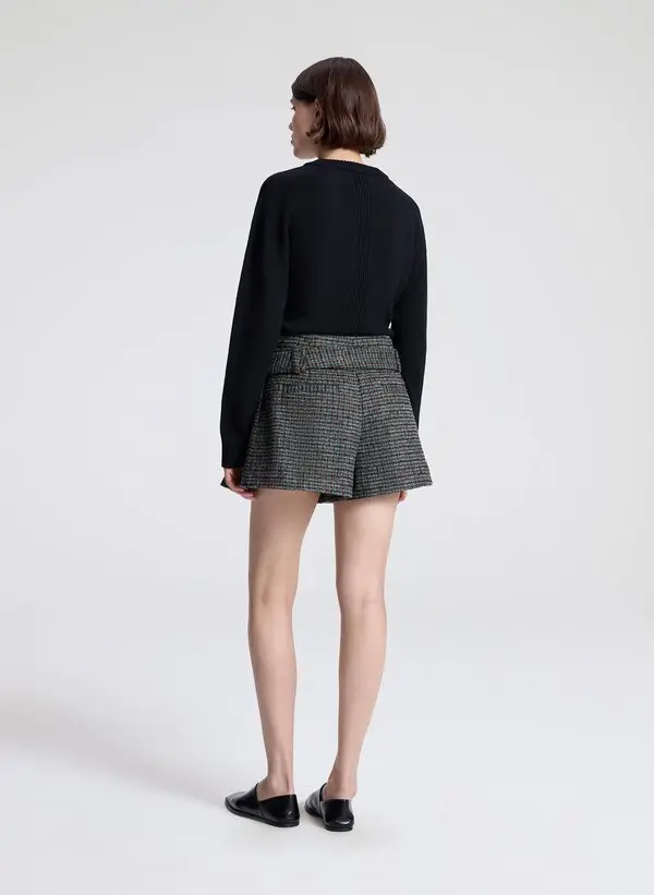 A.L.C. Como Houndstooth Tweed Short