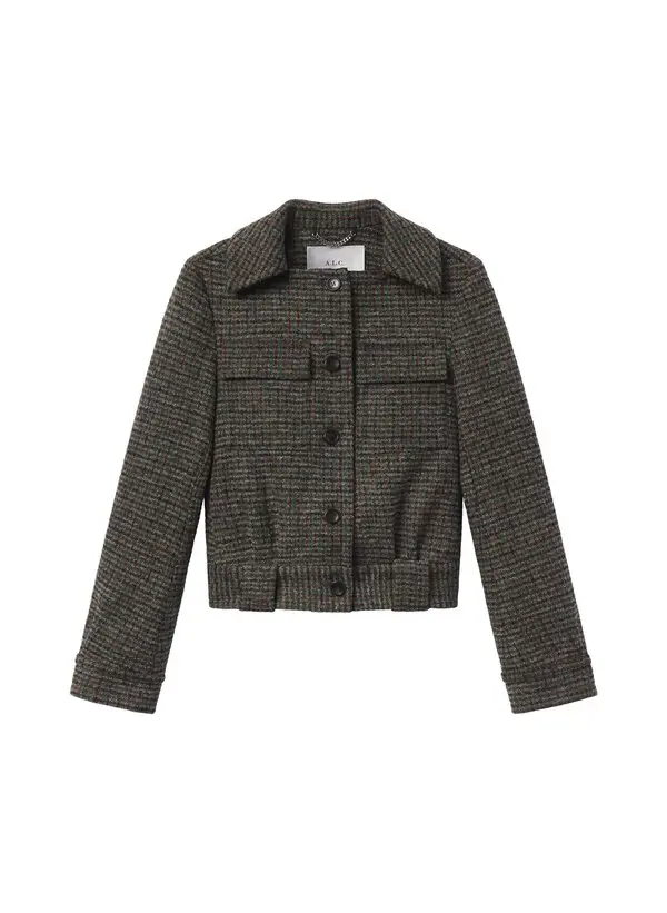 A.L.C. Chase Tweed Jacket - Cognac/forest