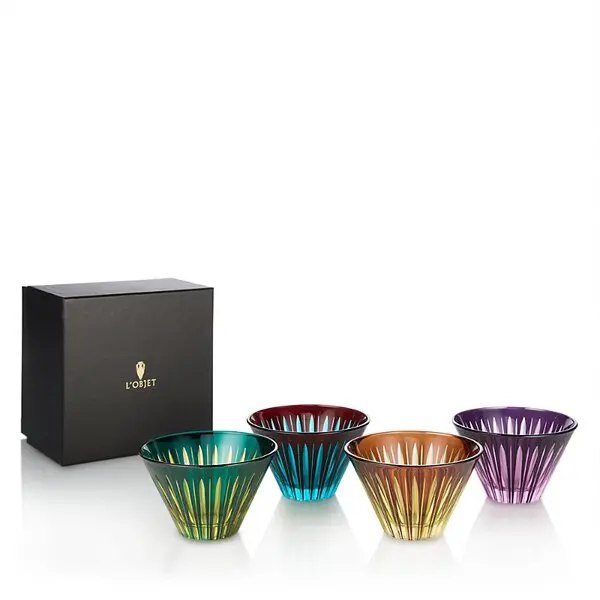 L'Objet Prism Condiment Bowls Assorted, Set Of 4 - Multi