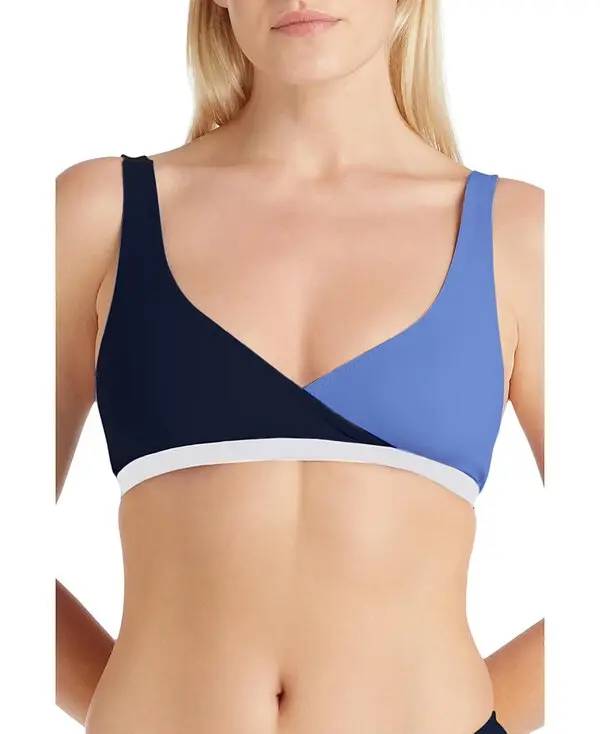 VALIMARE Color Block Bikini Top - Navy