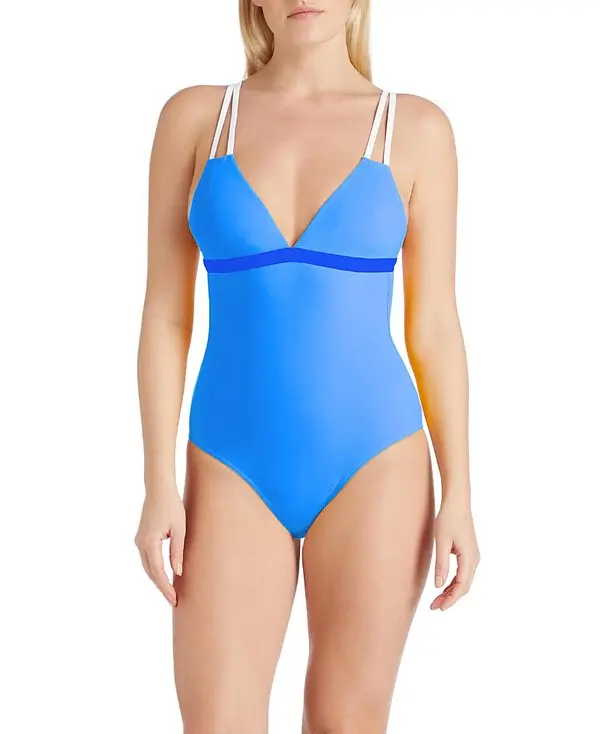 VALIMARE Aruba Double Strap One-piece Swimsuit - Blue