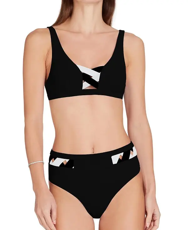 VALIMARE Martinique Bandage Bikini Bottom - Black