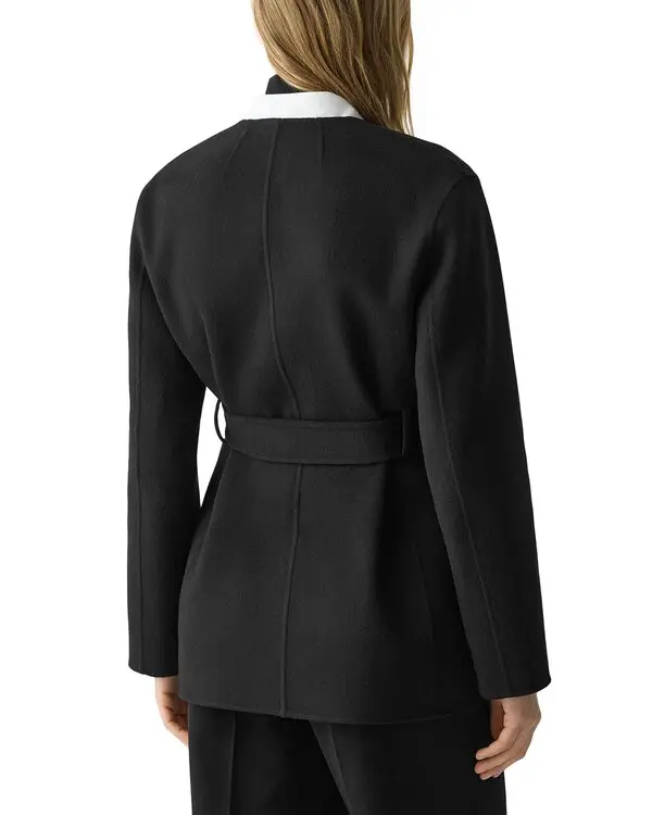 Theory Wool & Cashmere Wrap Jacket - Black