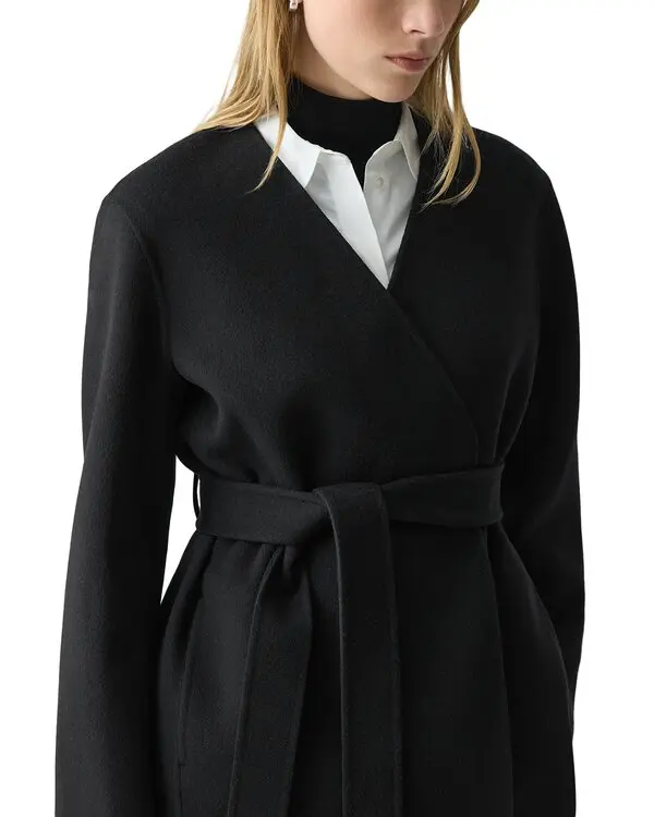 Theory Wool & Cashmere Wrap Jacket - Black