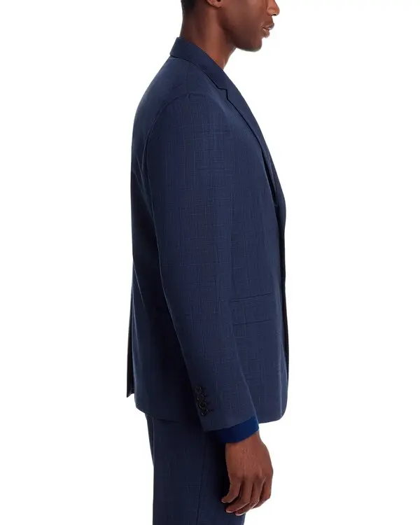 Theory Chambers Tonal Plaid Slim Fit Suit Jacket - Navy