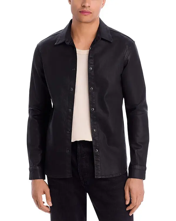 Monfrère Cooper Snap Front Shirt - Coated Noir