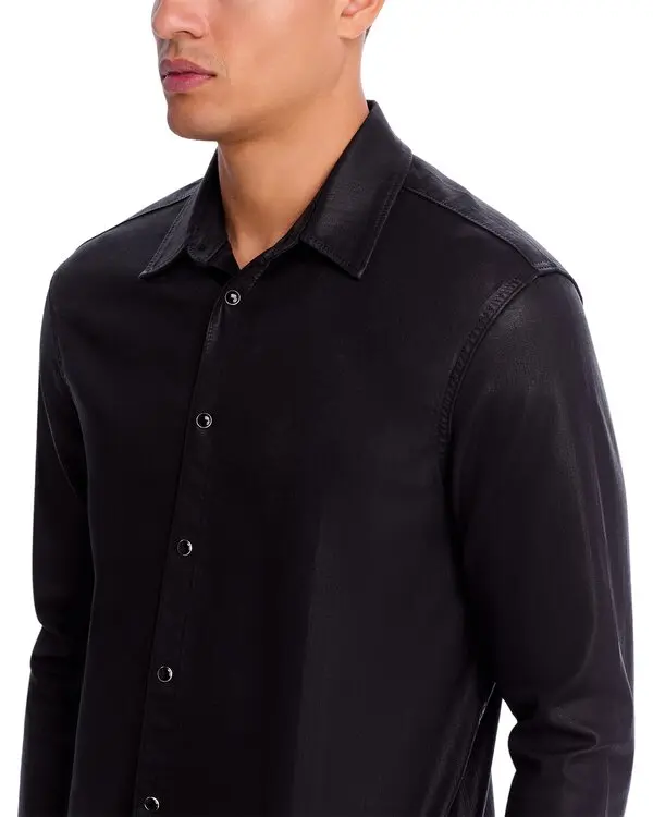 Monfrère Cooper Snap Front Shirt - Coated Noir