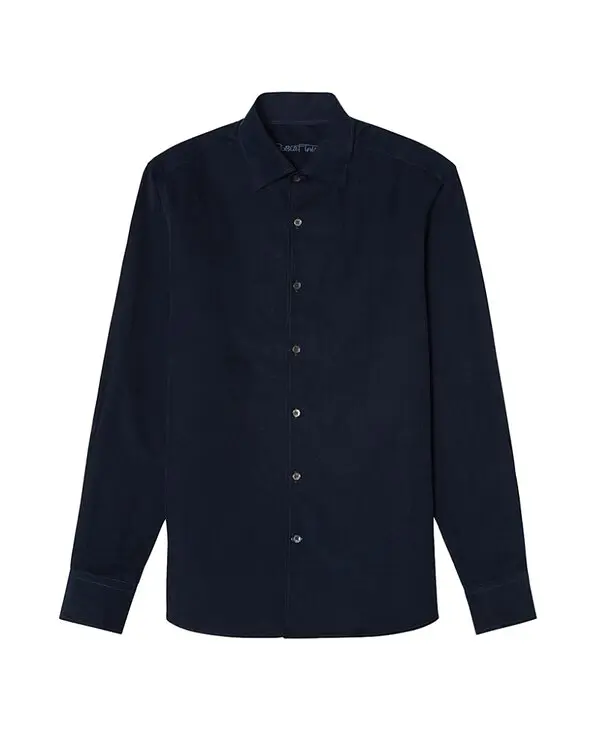Robert Talbott Morgan Pinwale Corduroy Shirt - Navy