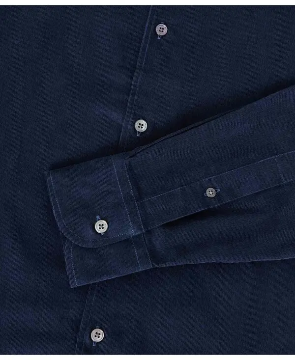 Robert Talbott Morgan Pinwale Corduroy Shirt - Navy