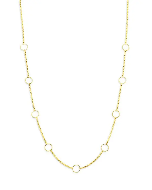 Zoe Chicco 14k Yellow Open Circle Box Chain Necklace - Gold