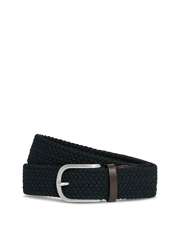 REISS Elmont Woven Belt - Navy