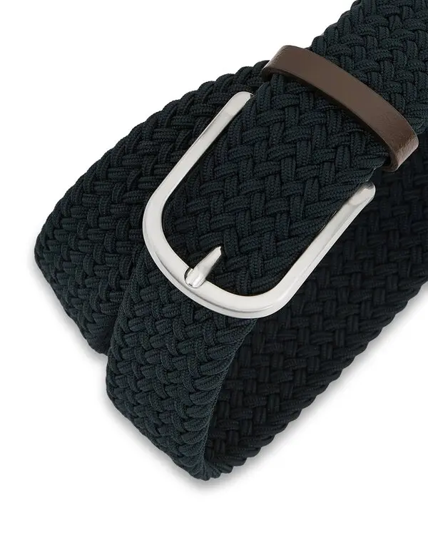 REISS Woven Belt - Navy