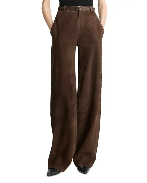 Vince Mid-rise Suede Trousers