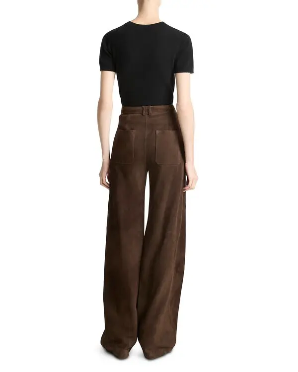 Vince Mid-rise Suede Trousers