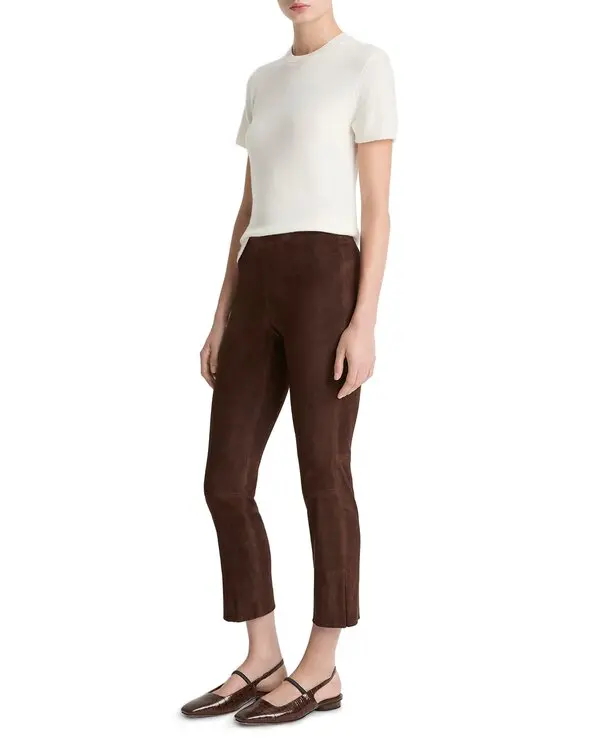 Vince Cropped Suede Trousers