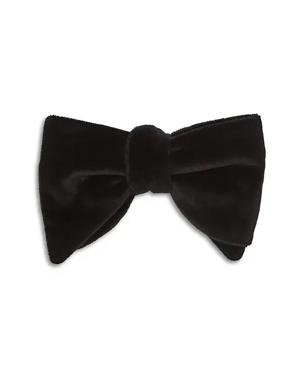 REISS Hike Velvet Bow Tie - Black