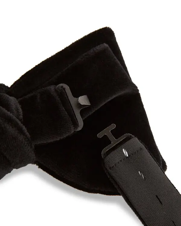 REISS Hike Velvet Bow Tie - Black