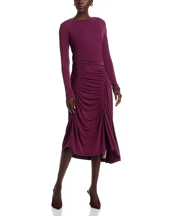 Boss Ecamo Dress In Dark Purple - 65% Off | Editorialist