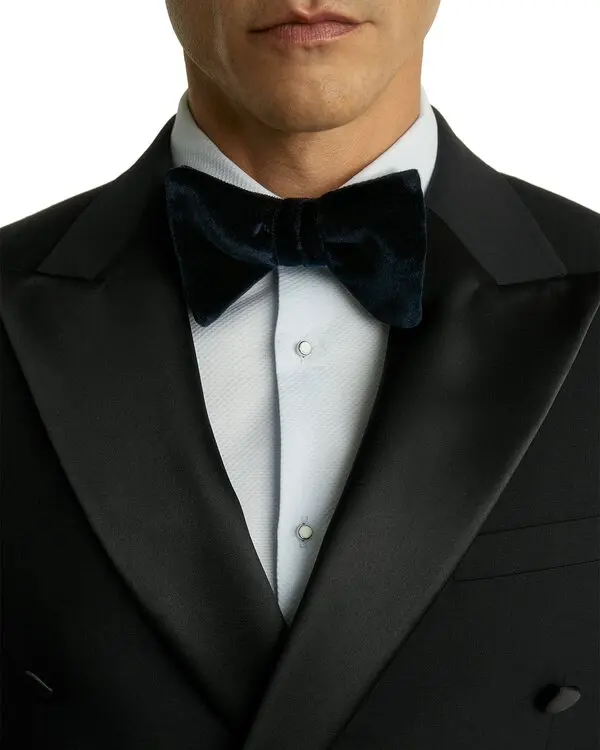 REISS Hike Velvet Bow Tie - Navy