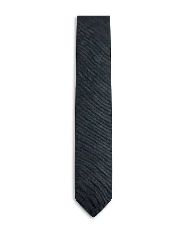 REISS Ceremony Textured Classic Tie - Navy
