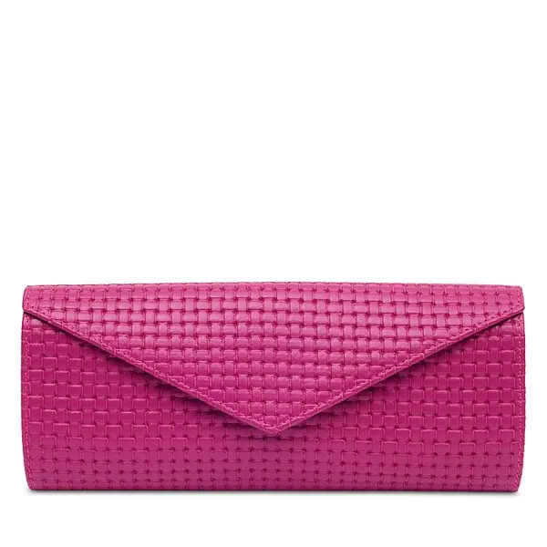 RAPPORT LONDON Charlotte Leather Jewelry Roll - Dark Pink