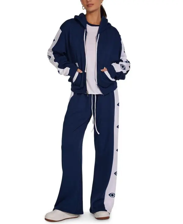 Lauren Moshi Shanley Evil Eye Stripe Hoodie