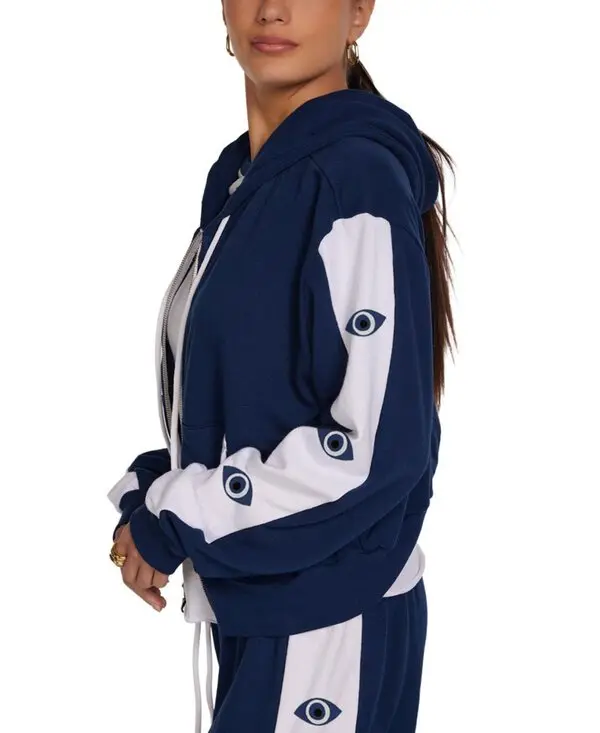 Lauren Moshi Shanley Evil Eye Stripe Hoodie