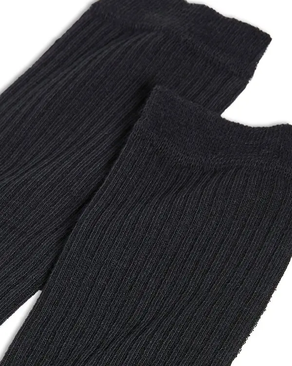 STEMS Rib Knit Crew Socks - Black