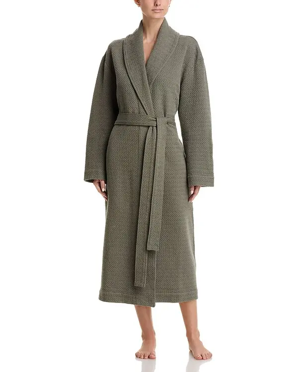 HUDSON PARK COLLECTION Text Chevron Robe - Sage