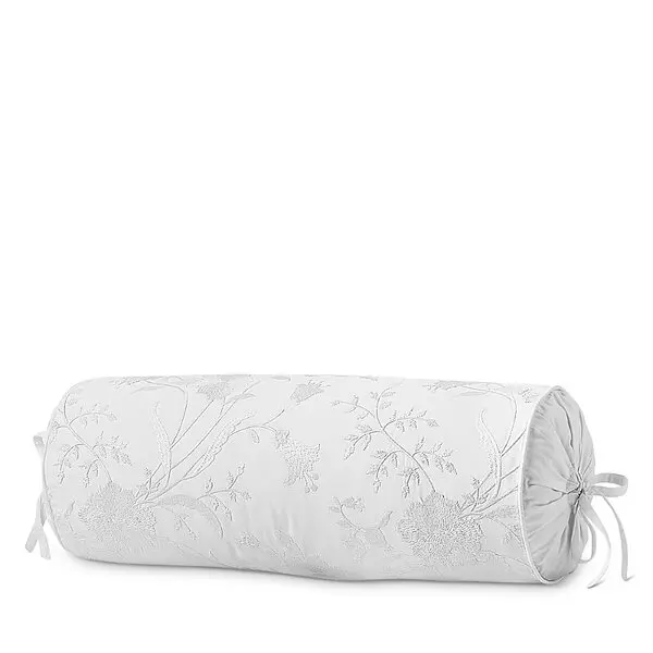 SKY Bianca Embroidery Neck Roll Pillow Exclusive - White