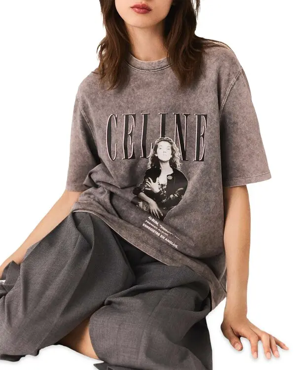 Maje Celine Dion Graphic Tee