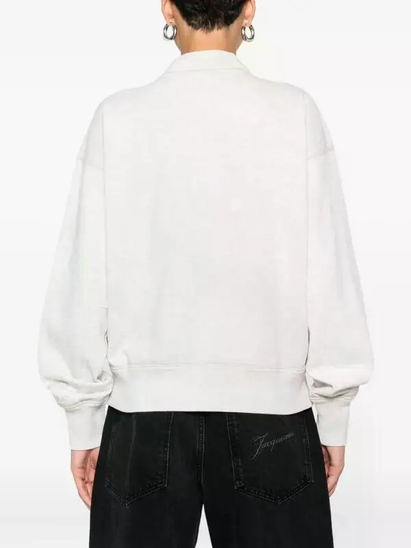 MARANT ETOILE Flocked Logo Sweatshirt - Neutrals