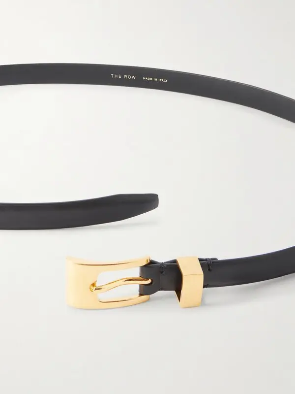 THE ROW Downtown Leather Waist Belt - Black