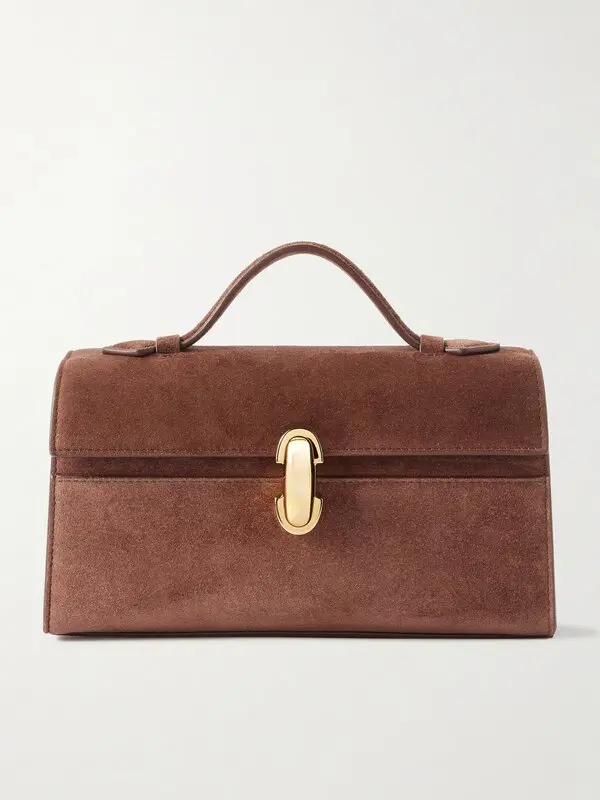 Savette Symmetry Pochette Suede Tote - Brown