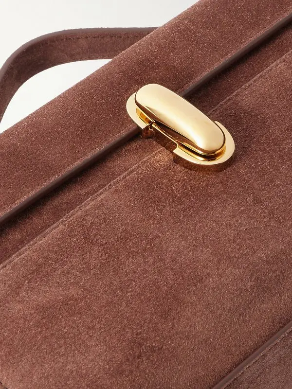 Savette Symmetry Pochette Suede Tote - Brown