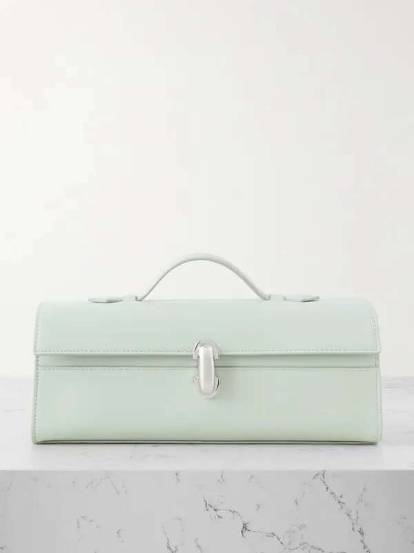 Savette Slim Symmetry Leather Tote - Green