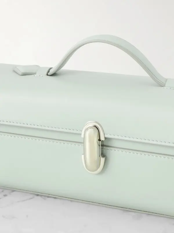 Savette Slim Symmetry Leather Tote - Green