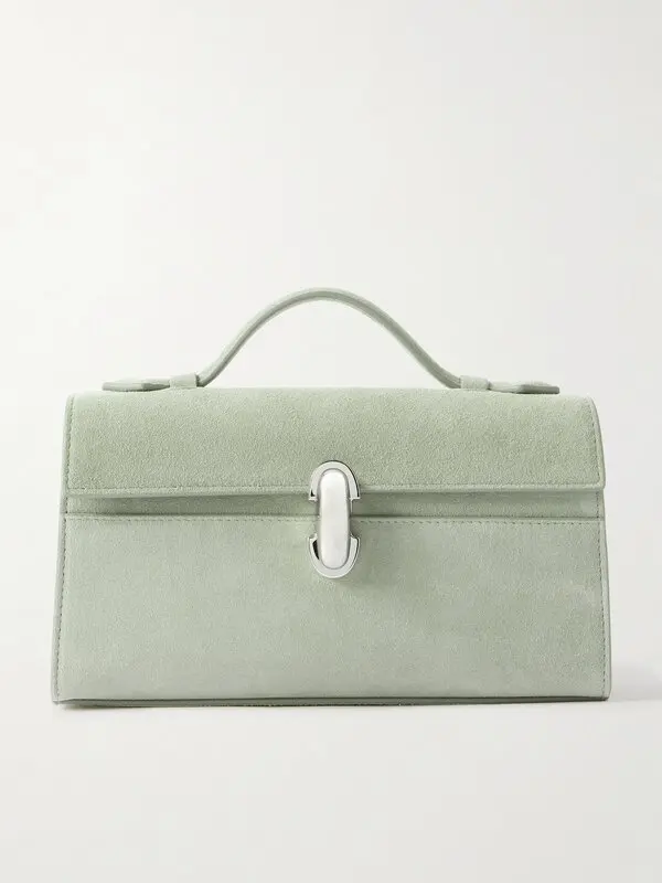 Savette Symmetry Pochette Suede Tote - Green
