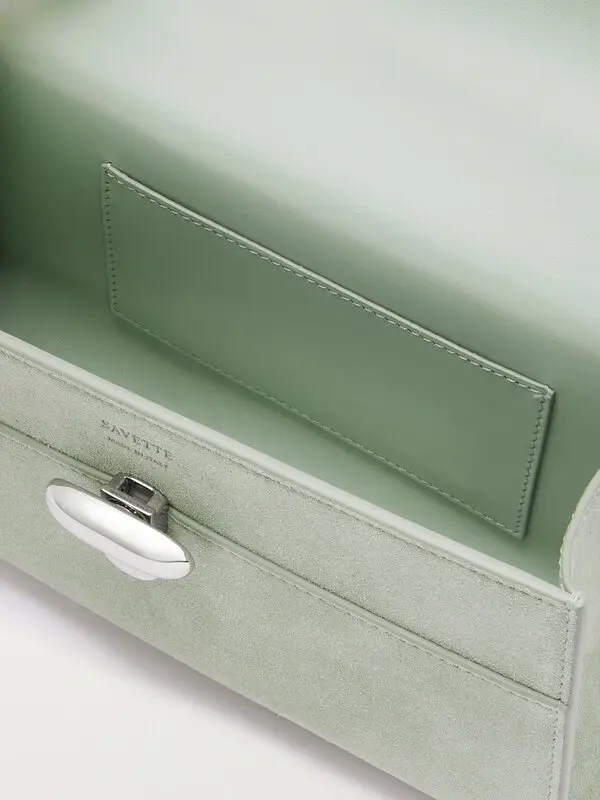 Savette Symmetry Pochette Suede Tote - Green