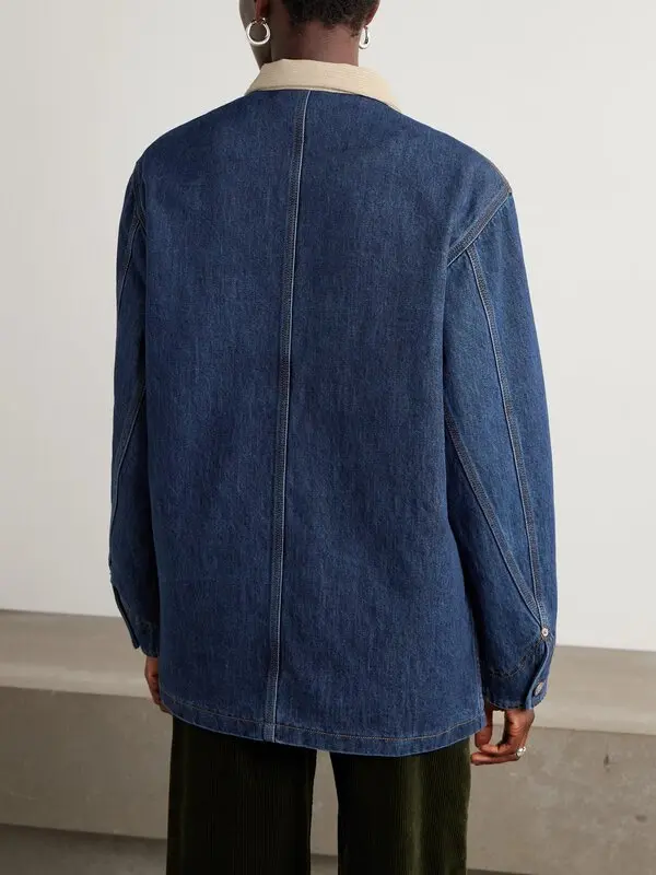 Aimé Leon Dore Corduroy-trimmed Denim Jacket