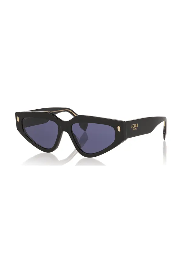 Fendi Sunglasses With Irregular Acetate Frame - Black