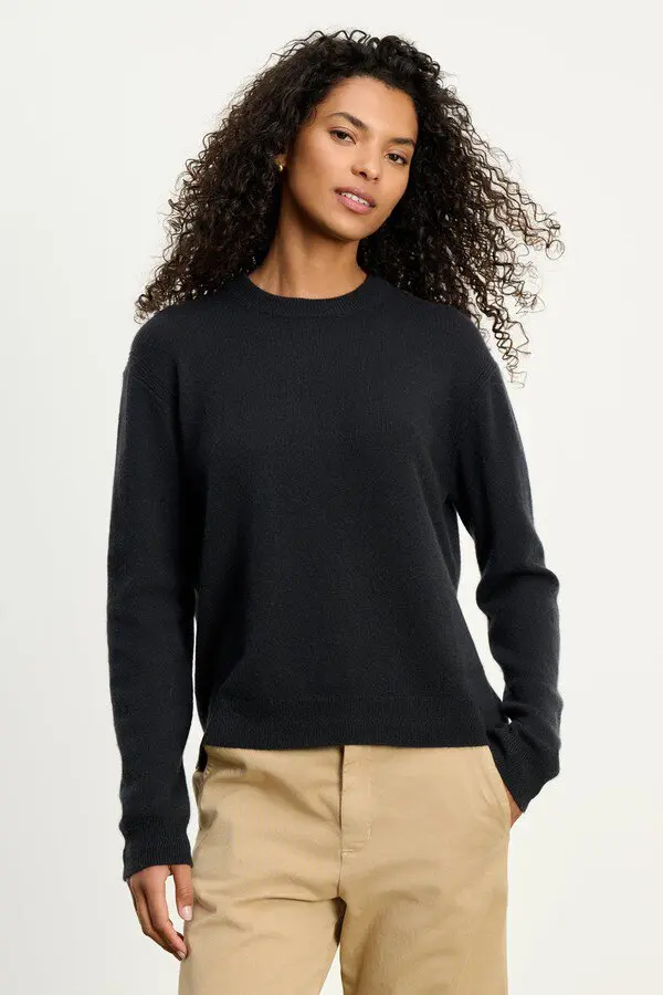 Velvet By Graham & Spencer Crystal Cashmere Sweater - Black