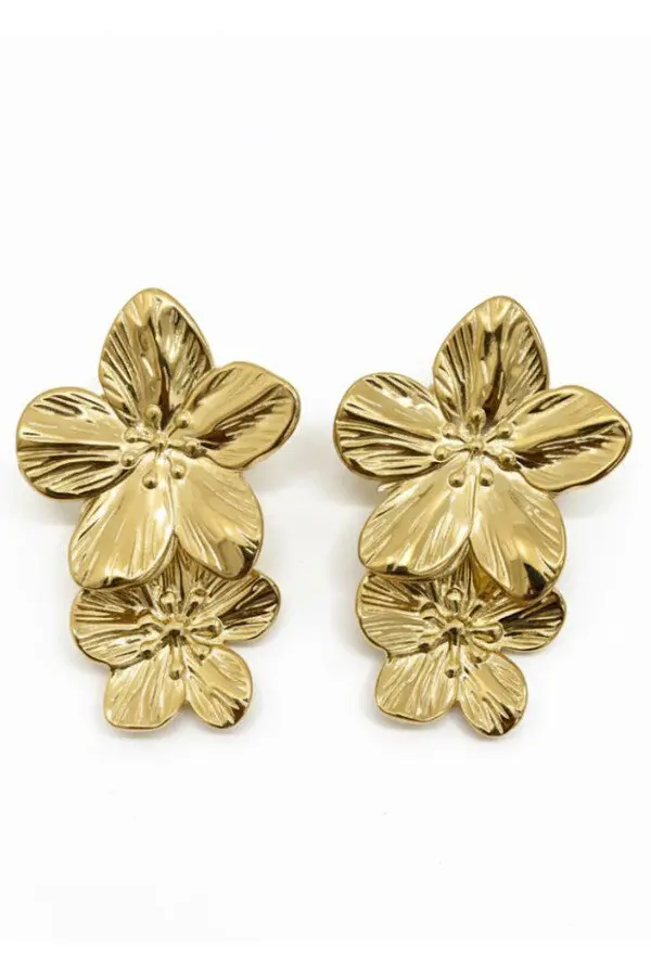 Yumi Kim Hibiscus Dangle Earrings - Gold